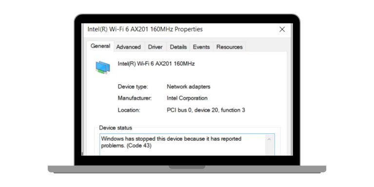 How to Fix Error Code 43 for Wi-Fi Driver in Windows 10/11