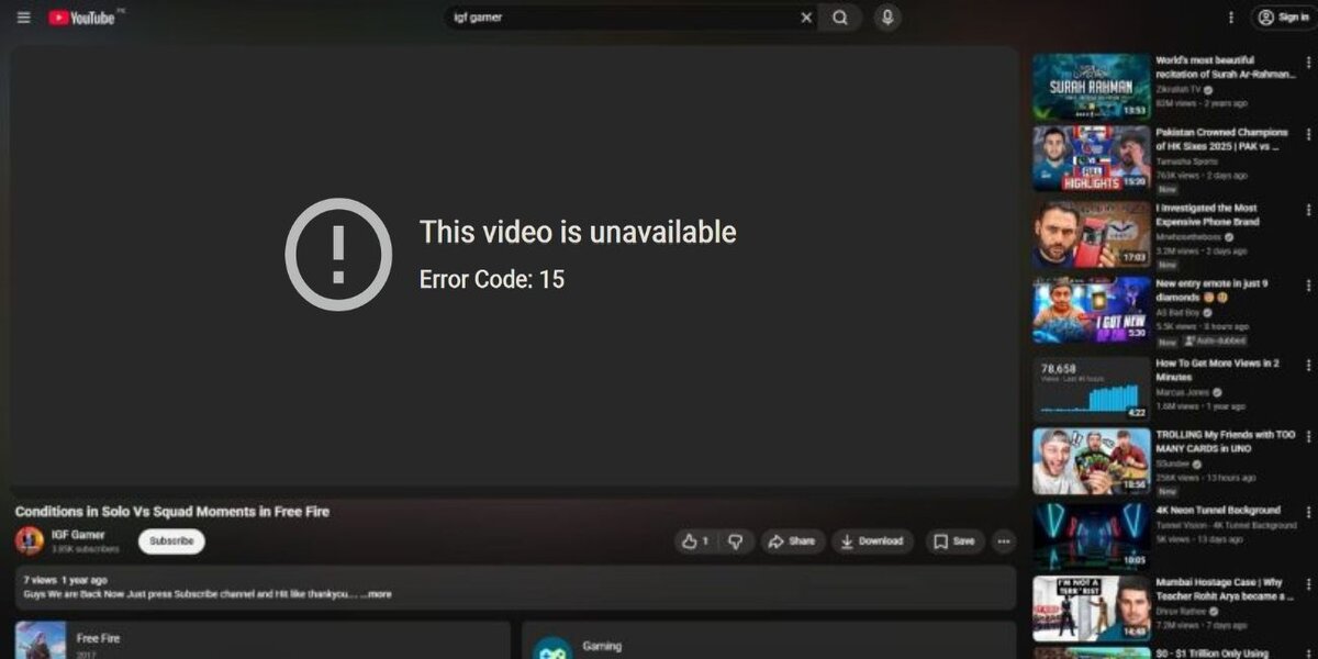 How to Fix YouTube Error Code 15 on Any Device?
